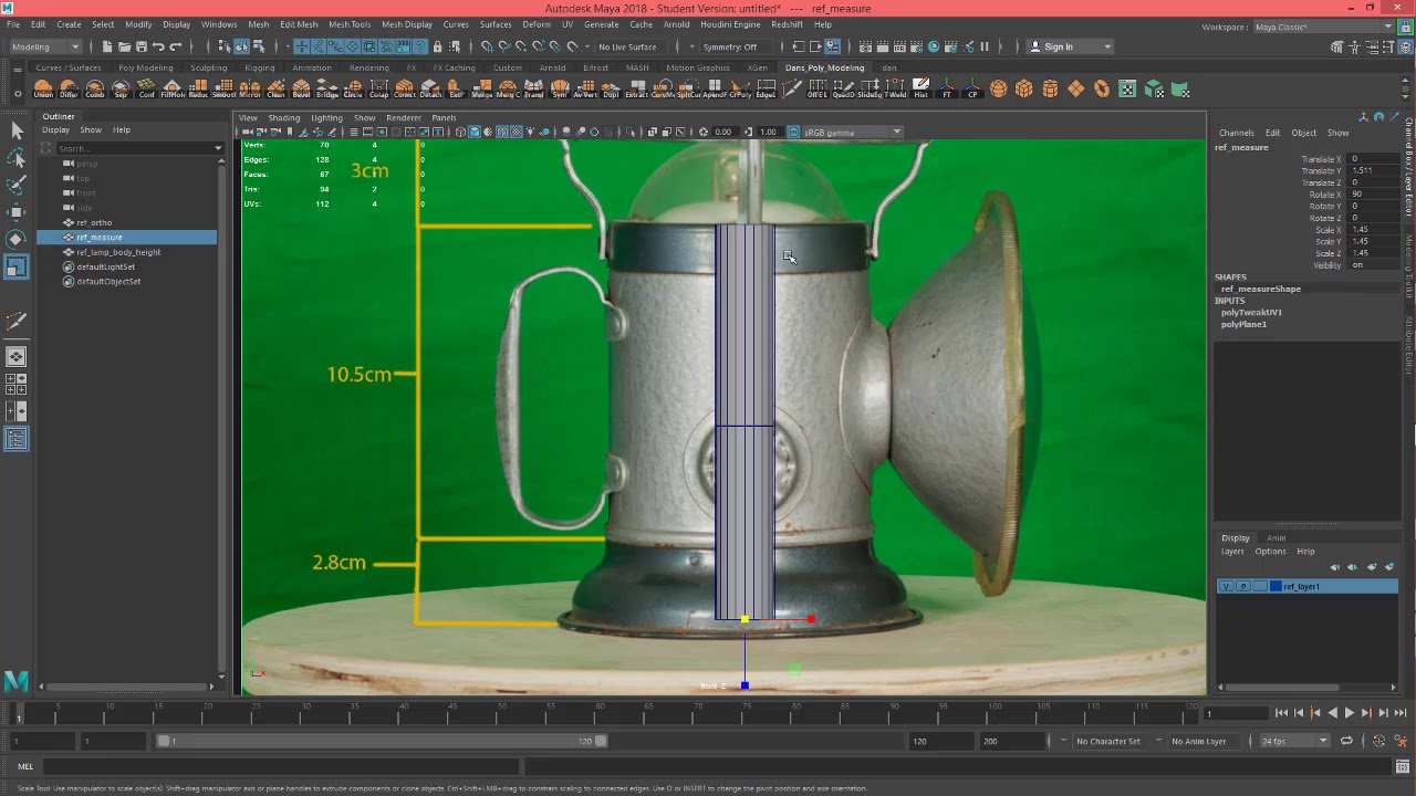 Maya: Reference and Blocking Out Model