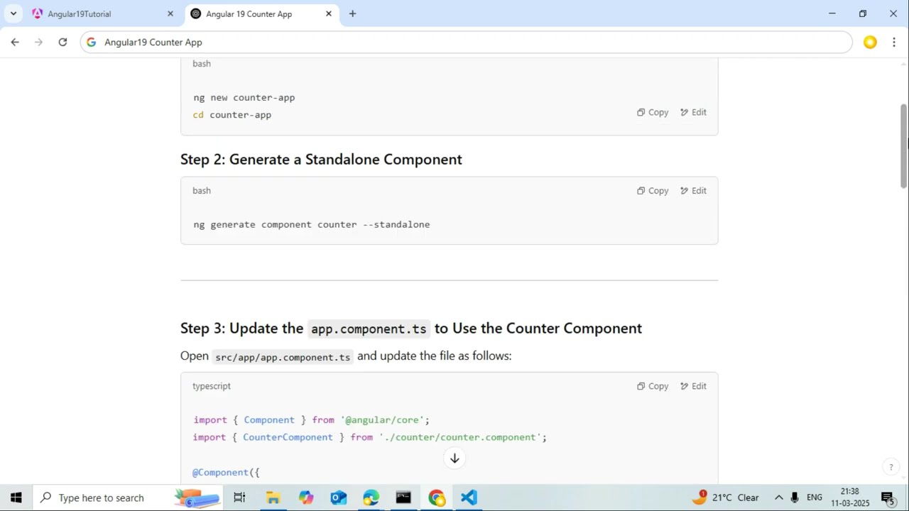 Angular 19 Tutorial #22 | Counter App Tutorial | Standalone Components Explained | Tutorial #22