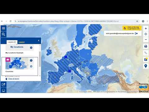 European Atlas of the Seas Tutorial: ‘My Locations’ tool