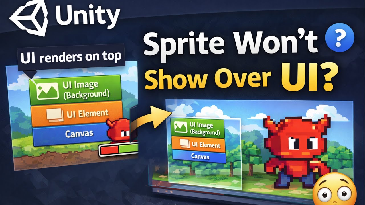 How to Display a Sprite Over a UI Background in Unity FIXED