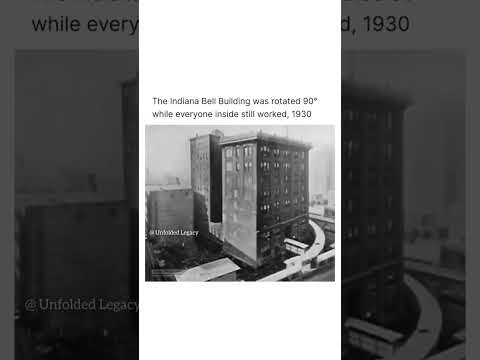 1930's Engineer's Rotated Building Weight Of 11,000 Ton 😱. #shorts