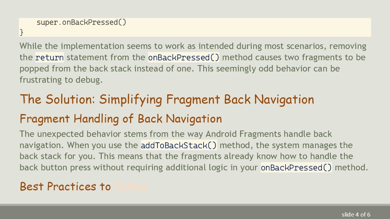 Understanding android navigation popBackStack Behavior: A Guide to Managing Fragment Transactions