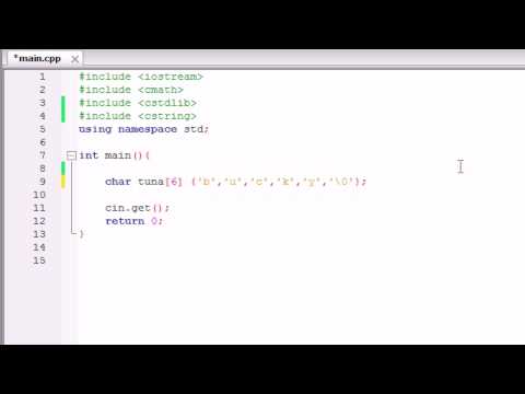 C++ Programming Tutorial - 12 - char Array