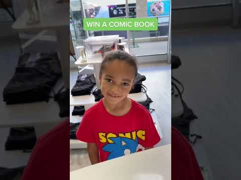 Giving kids a free book if they answer correctly - Impound Comics #anime #comics #kids #win #fun