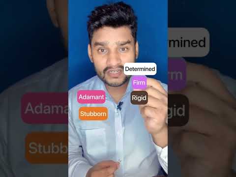 Synonyms of the word stubborn #ssccgl #ssc #ssc_cpo #sscchsl #ssb #bankpo #vocabulary #symptoms