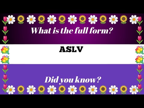 Full Form of ASLV.