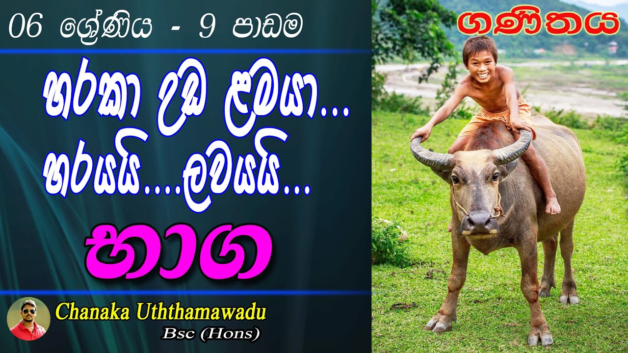 maths - Grade 6 - 9 th lesson - Fractions - භාග