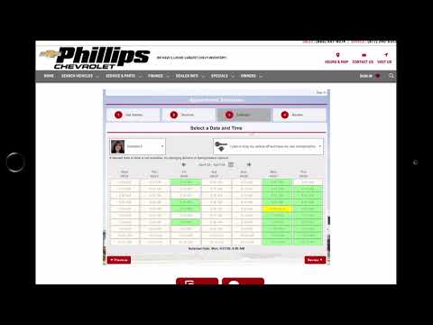 Online Service Appointment | Phillips Chevrolet