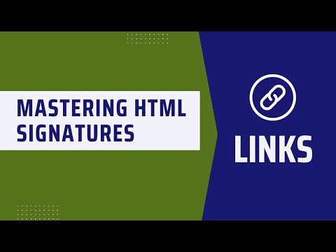 Working with links in your HTML email signature