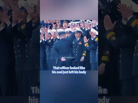 That officer looked like his soul just left his body #kimjongun #northkorea #shorts
