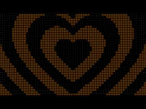 4K 1 Hour Brown Black Heart Tunnel Aesthetic LED Lights Background Video Screensaver