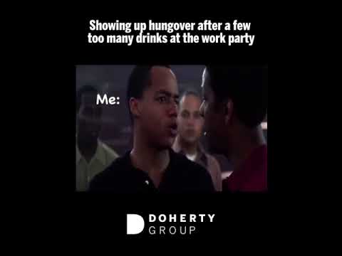 Showing up hungover after a few too many drinks at the work party