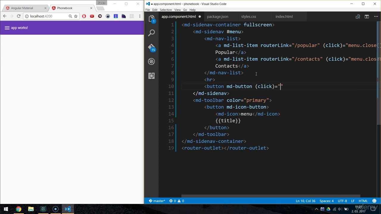 07   Adding toolbar and sidenav