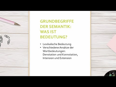 Grundbegriffe der Semantik