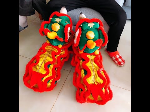 Chinese Lion Dance Costume For Pet