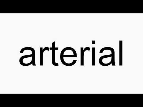 How to pronounce arterial