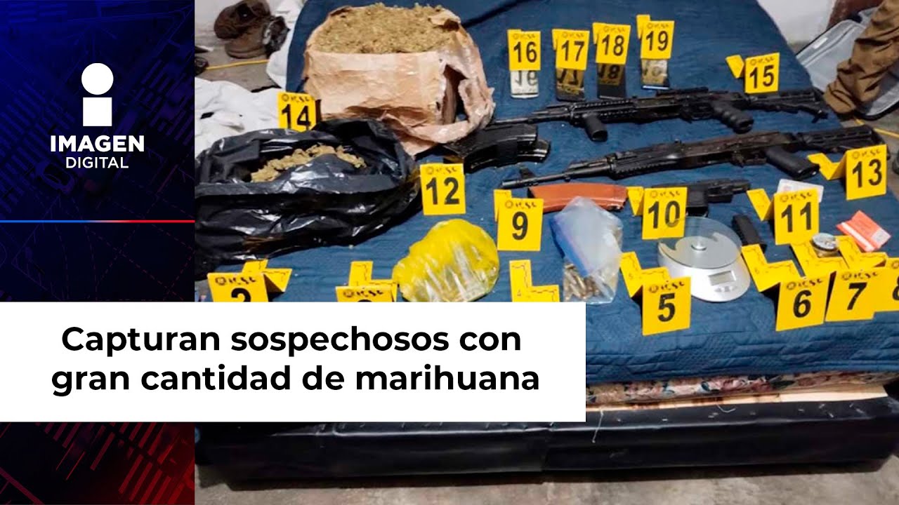 Caen dos regios con 90 kilos de marihuana tras cateo en casa de NL