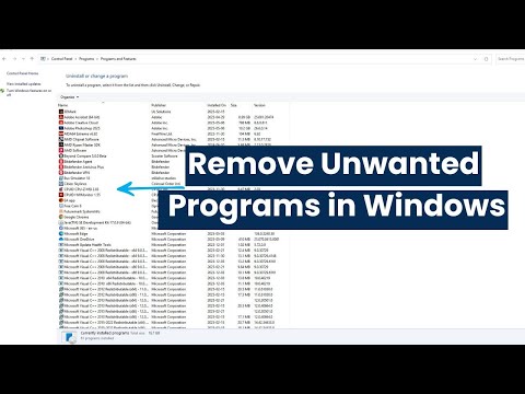 How to remove programs in Windows 11
