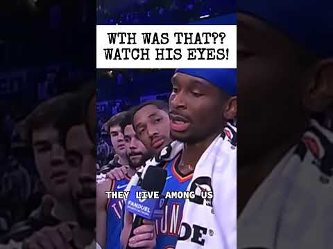 shai gilgeous-alexander eye glitch full interview on bleacher report. #conspiracyshorts
