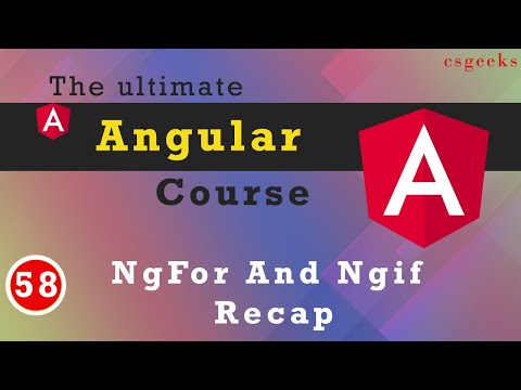 Learn Angular 9 Tutorial 58 ngFor and ngIf Recap - Mind Luster
