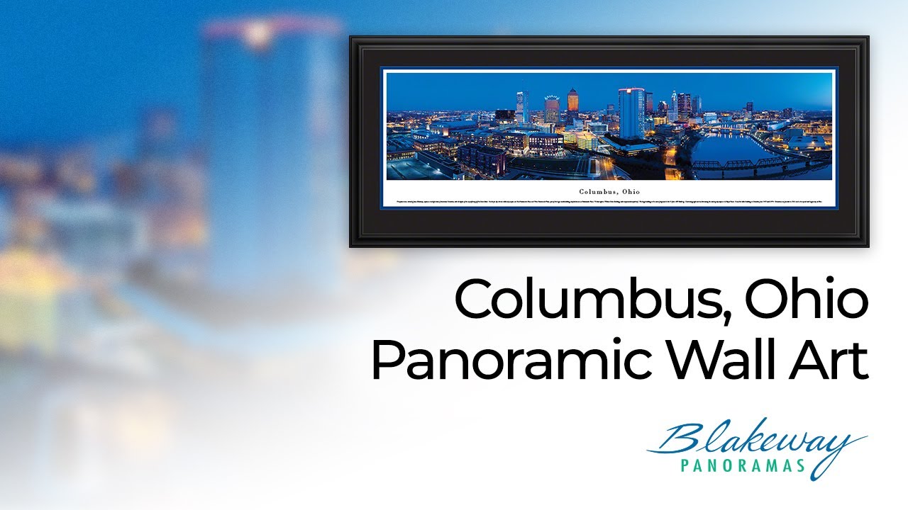 Columbus, Ohio Skyline Panoramic Art Print - Blakeway Panoramas Wall Decor - COL2