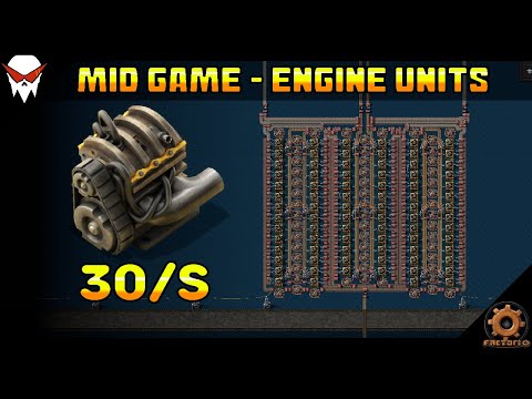 Factorio: Engine Unit T3 Blueprint - Mid Game + Modules (Space Age DLC)