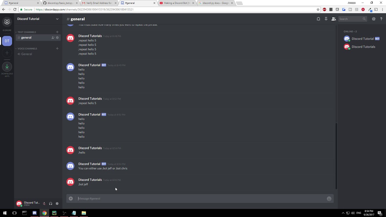 Discord Bot Python Tutorial Episode 1 - Basic Commands