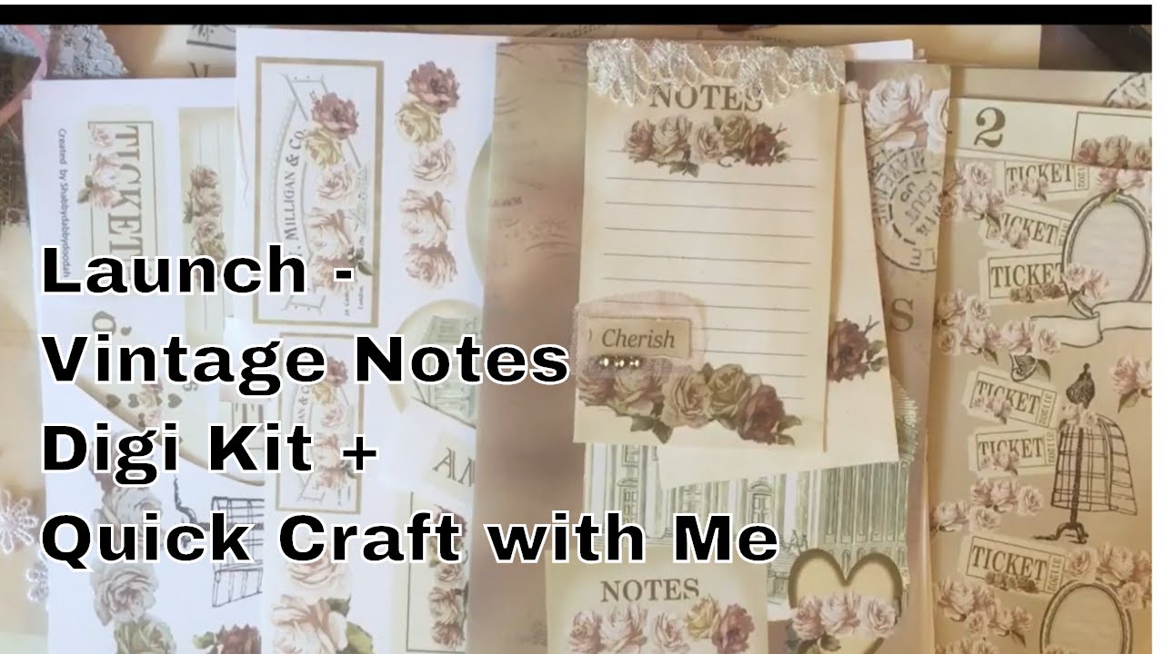 Launch Vintage Notes and Quick Craft with Me - DIY Ephemera