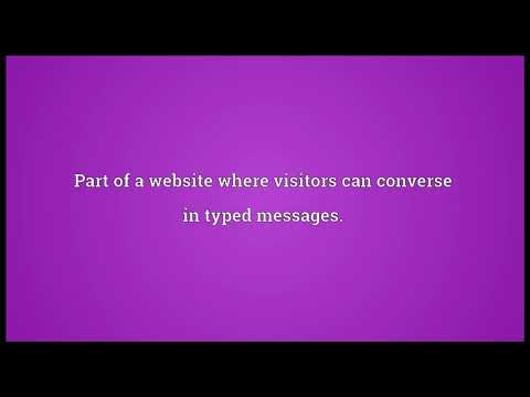 chat room meaning in English