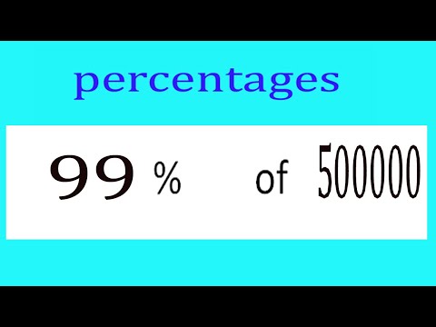 Percentages 99 Percentage(%) of 500000