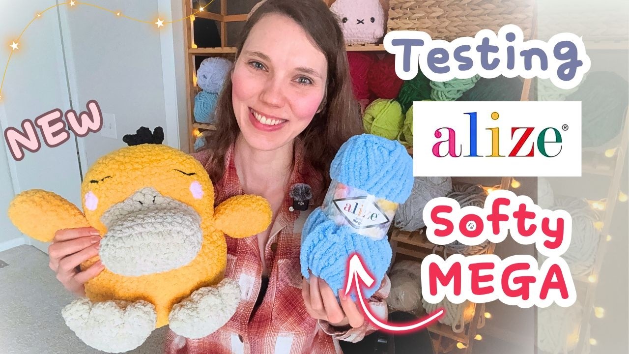 NEW Alize Softy Mega Yarn Review: it's like softy plus but for jumbo plushies 🦆🧶