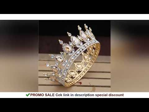 Vintage Royal Queen King Tiaras and Crowns for Women Princess Prom Wedding Tiaras Full Round Diadem