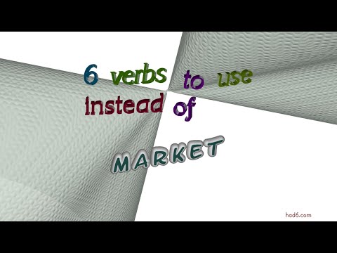 market - 6 verbs which are synonym of market (sentence examples)