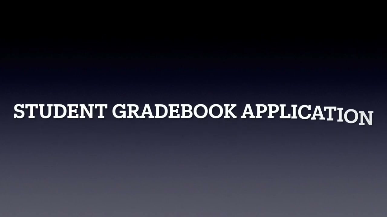Java Programming Demo: Student Gradebook Application