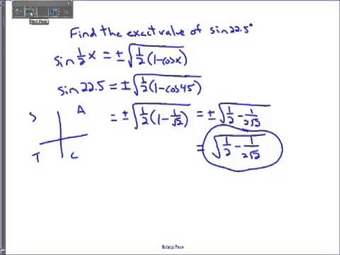 Half Angles PreCal 11-16