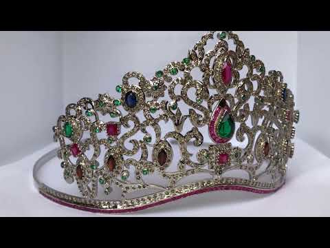 Diamond Tiara Crown - Royal Princess Antique Handmade Tiaras and Crowns - Costozon