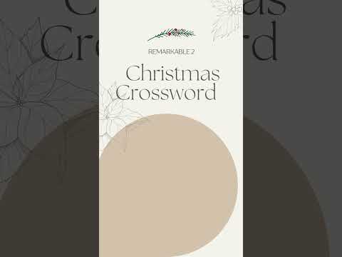 Christmas Crossword on Remarkable 2 - Festive Brain Teaser