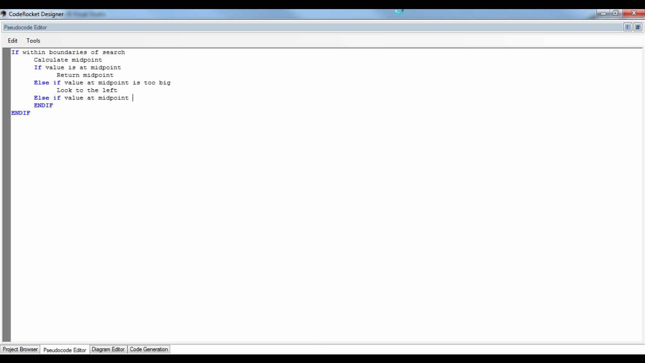 Pseudocode Editor