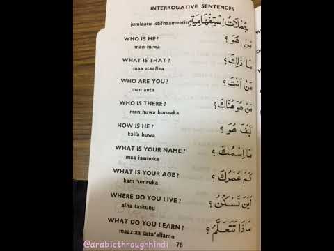 Interrogative sentences in Arabic with hindi for beginners| الجمل الاستفهامية| Spoken Arabic