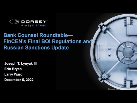 FinCEN’s New Beneficial Owner Rules and an Update on Russian Sanctions