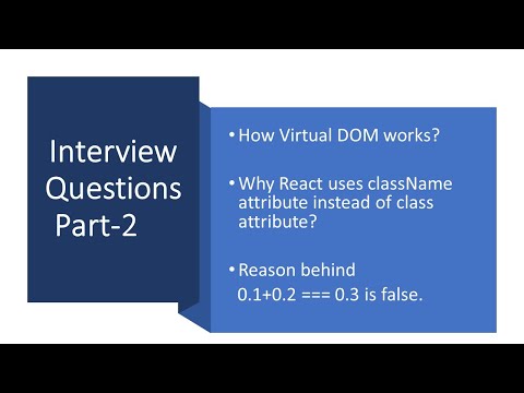 #2 Frontend Reactjs Interview Questions | Virtual Dom | Reactjs Classname Attribute | Rethinkingui |