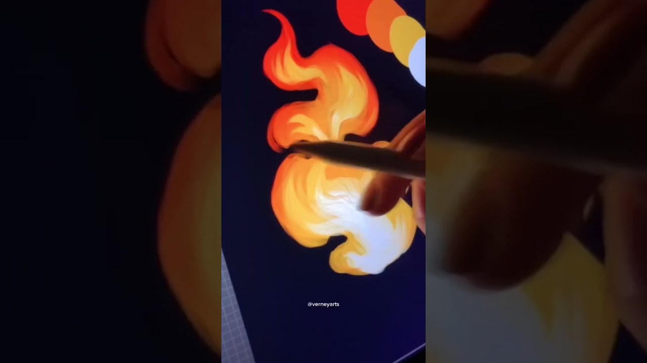 How I draw fire 🔥✍️ #shorts #howtodraw #drawingtips #fanart #procreate #drawingtutorial