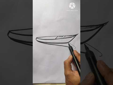easy way to draw a boat and fisherman.#shorts #youtubeshorts #viral #viralvideo