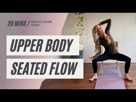 Chair Yoga | 20 min | Upper Body Seated Flow | Cara Kircher
