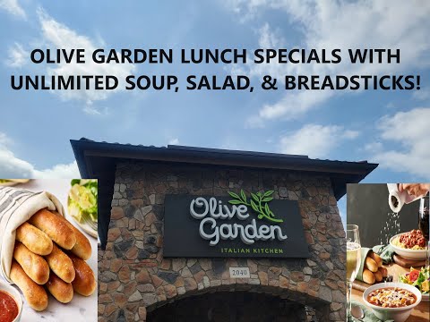 😋OLIVE GARDEN LUNCH SPECIALS WITH UNLIMITED SOUP, SALAD, & BREADSTICKS!