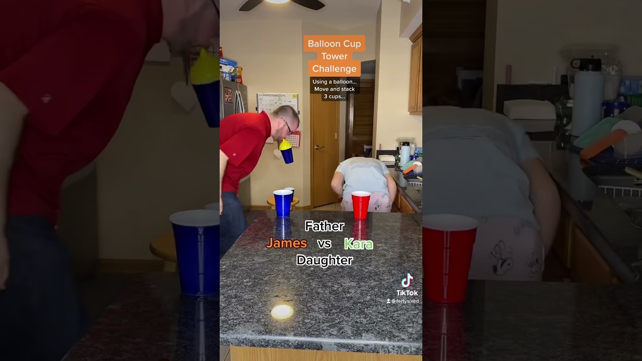 Balloon Cup Tower Challenge