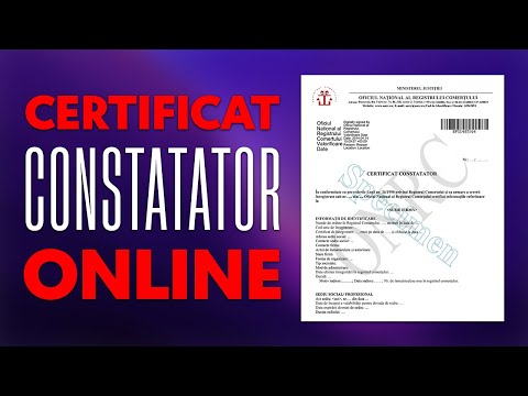 Certificat Constatator Online Gratuit in 2025 | Tutorial obtinere Certificat ONRC pentru firma/PFA
