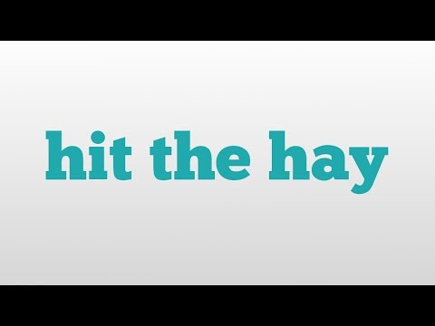 hit the hay meaning and pronunciation