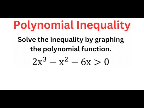 Solving POLYNOMIAL Inequality: 2x^3 - x^2 - 6x (greater than) 0 By Graphing