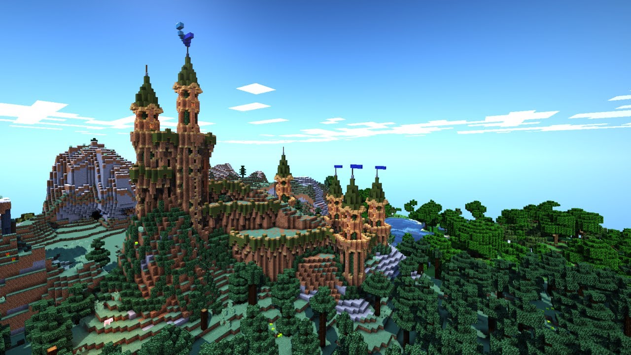 MInecraft How To Build A Dirt Castle (world download)